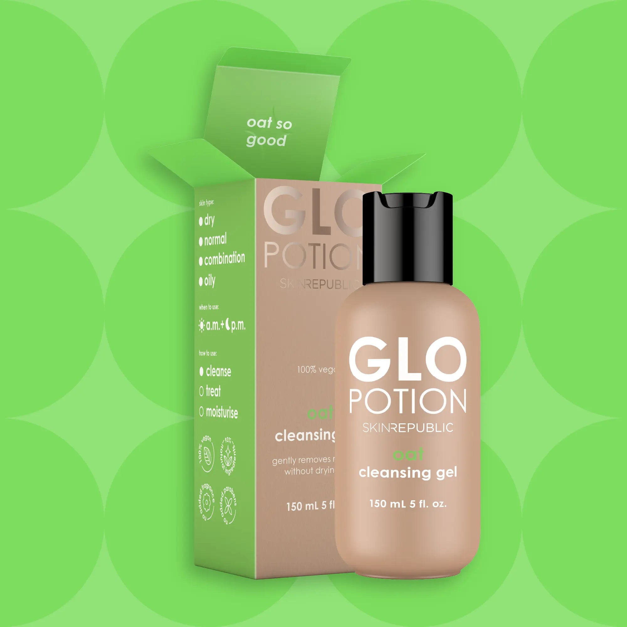 GloPotion Oat Cleansing Gel - Clinically Proven Skin Care – GloPotion ...